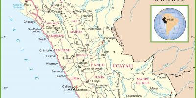 Peru harta - Harta Peru (Amerika e Jugut - Amerikë)